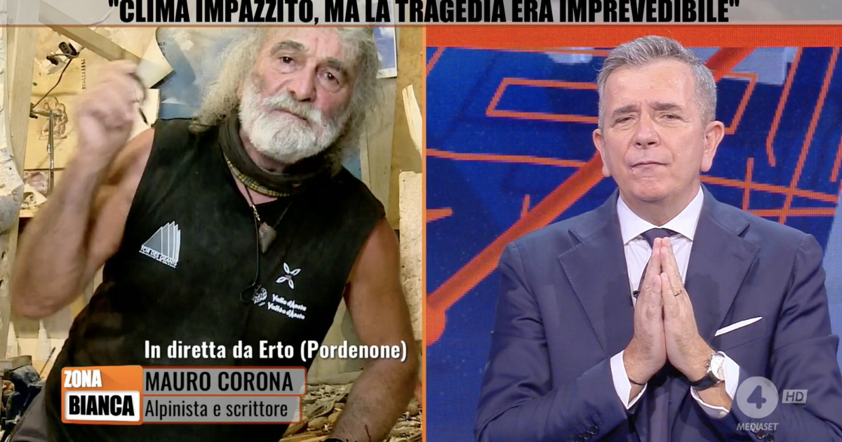 Zona Bianca, Mauro Corona manda tutti a quel paese e se ne va ...