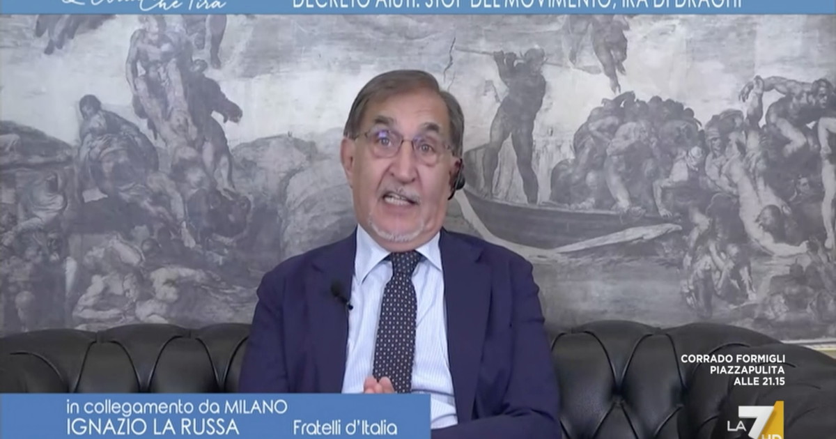 L'Aria che Tira, Ignazio La Russa incontenibile sul dl Aiuti: “Miopia ...