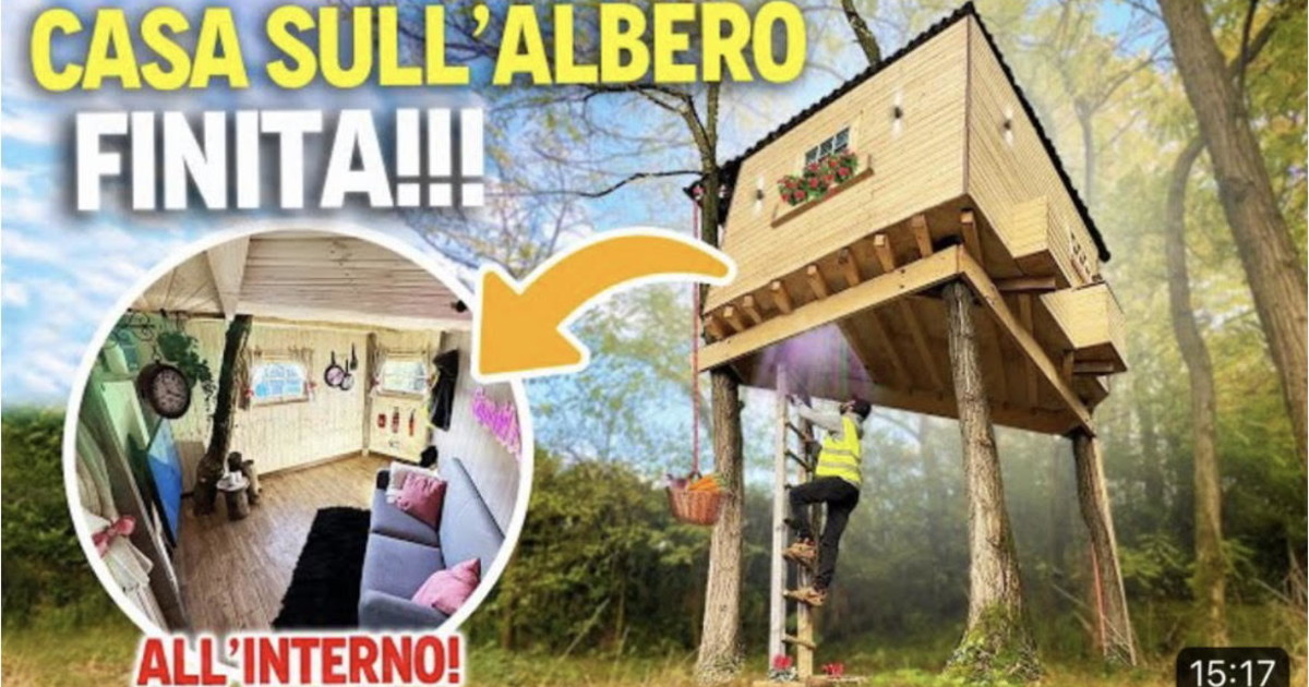 Michele Molteni vola su Youtube | terminata la casa sull’albero