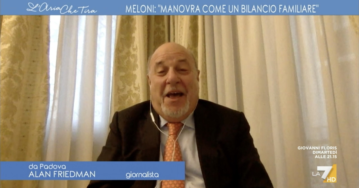 L'Aria che Tira, Friedman dà ragione a Meloni sul reddito di ...