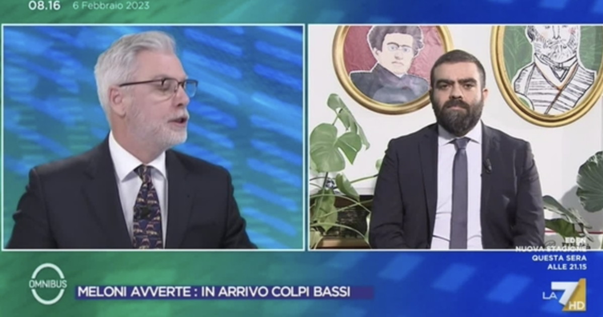 Omnibus, Federico Mollicone smaschera Grimaldi: cosa dicevi sul 41 bis ...