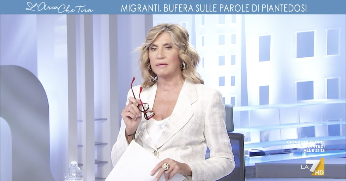 L'Aria che Tira, Merlino fa la morale a Piantedosi: “Migranti? Frasi ...