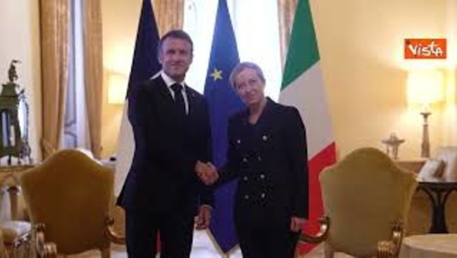 L'incontro a Palazzo Chigi tra Meloni e Macron, le immagini – Il Tempo