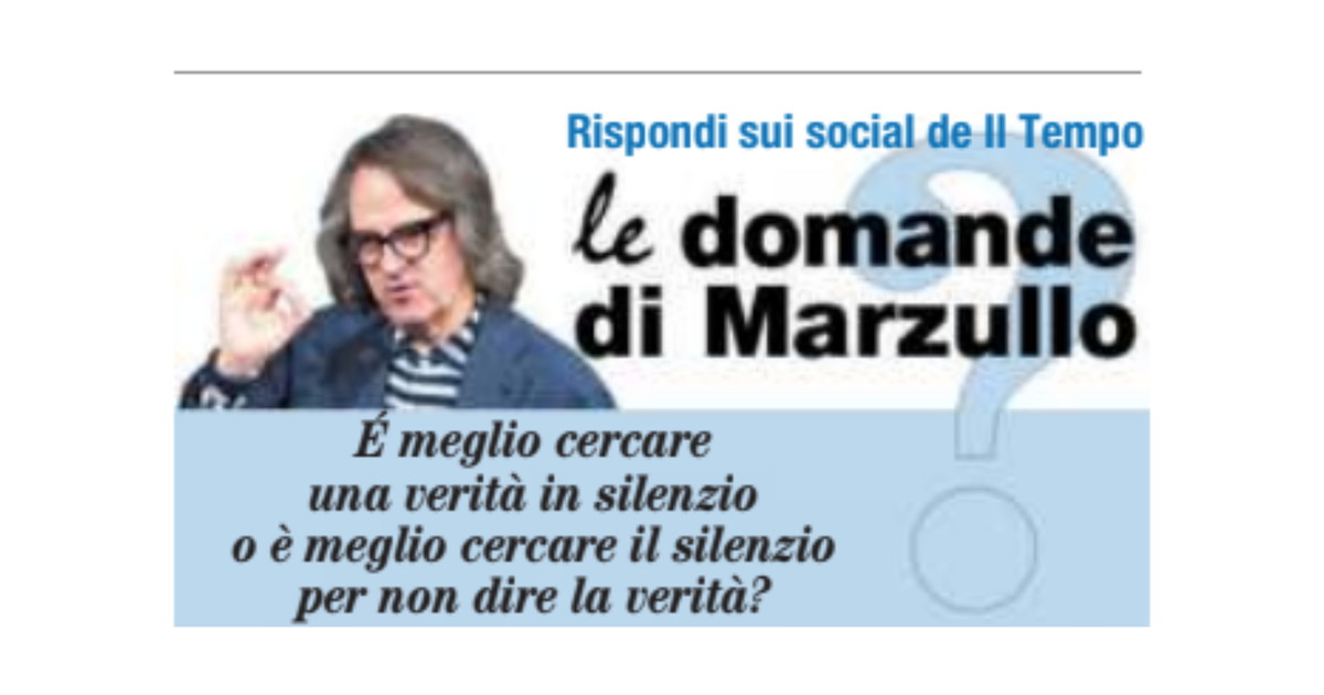 Le domande di Gigi Marzullo: il sondaggio di domenica 10 marzo – Il Tempo